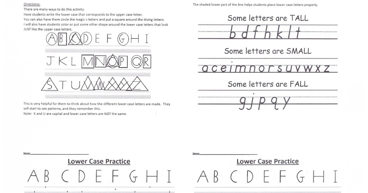 Sensory Solutions: Lower Case Practice