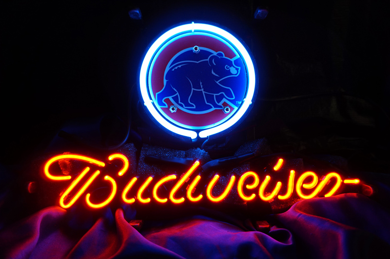Wiki Neon Sign Blog: MLB CHICAGO CUBS Baseball BUDWEISER BEER BAR NEON ...