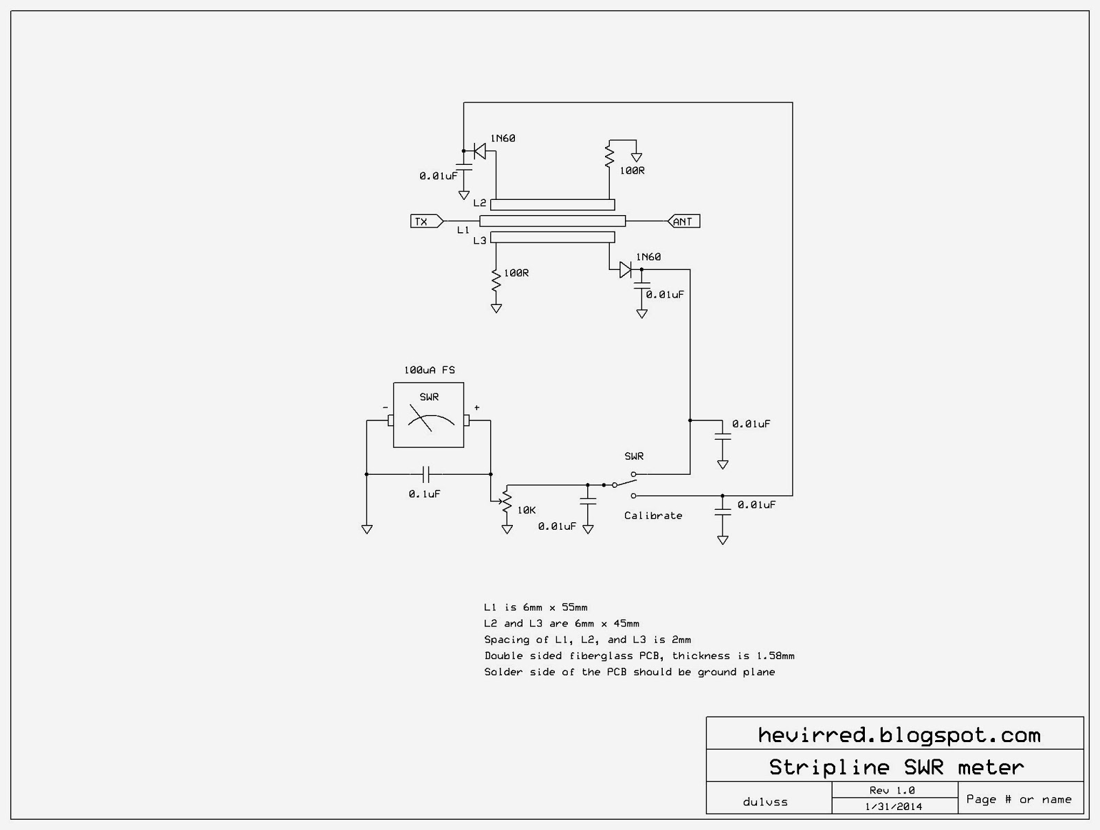 du1vss (D.I.Y.): Stripline SWR Meter