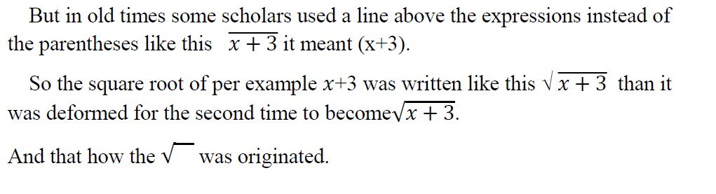 the story behind the radical sign