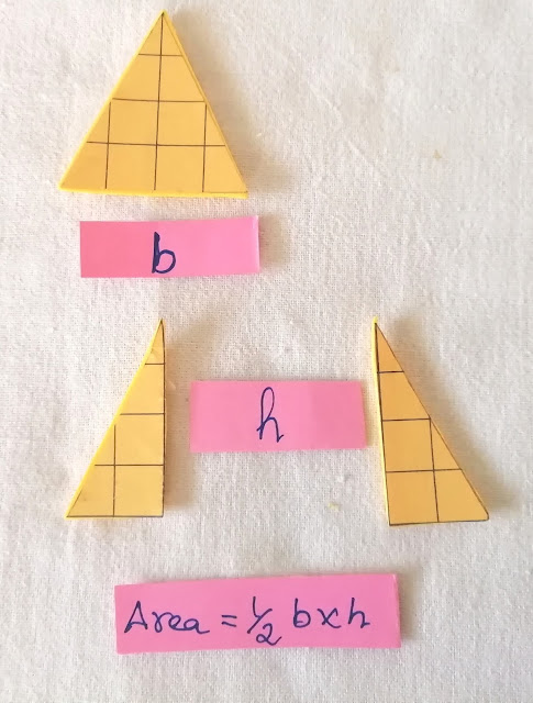 Mom-The First Teacher: Montessori Yellow Area Material