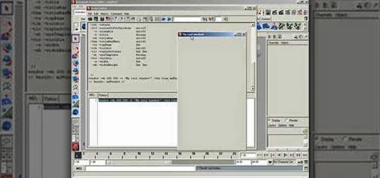 Building a Simple MEL Window