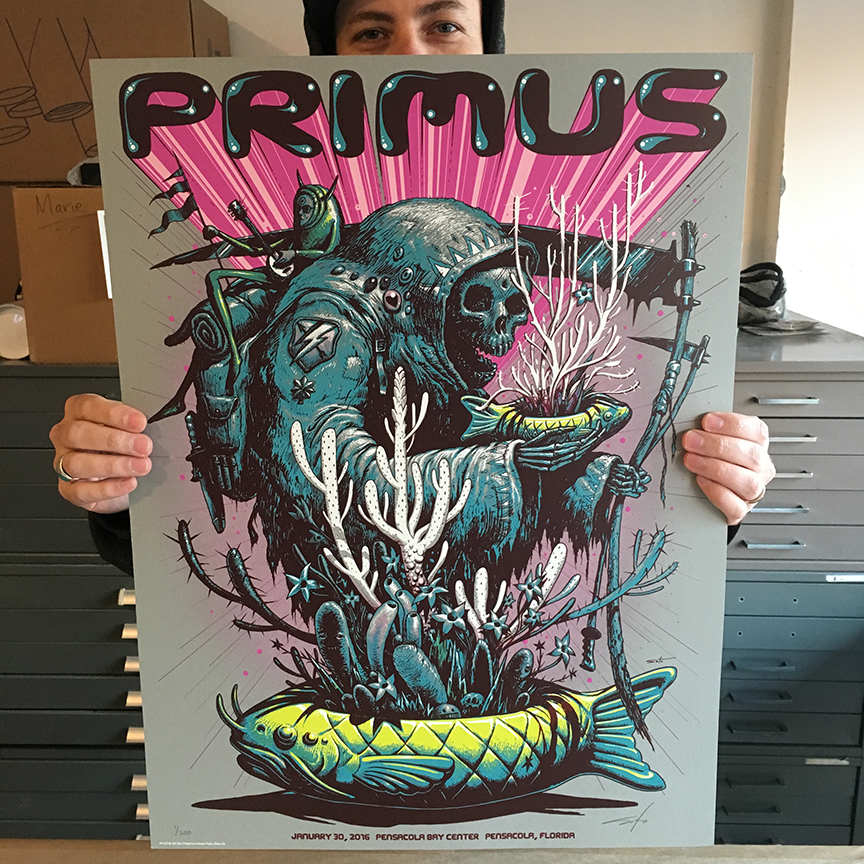 INSIDE THE ROCK POSTER FRAME BLOG: Jeff Soto Primus Pensacola Poster ...