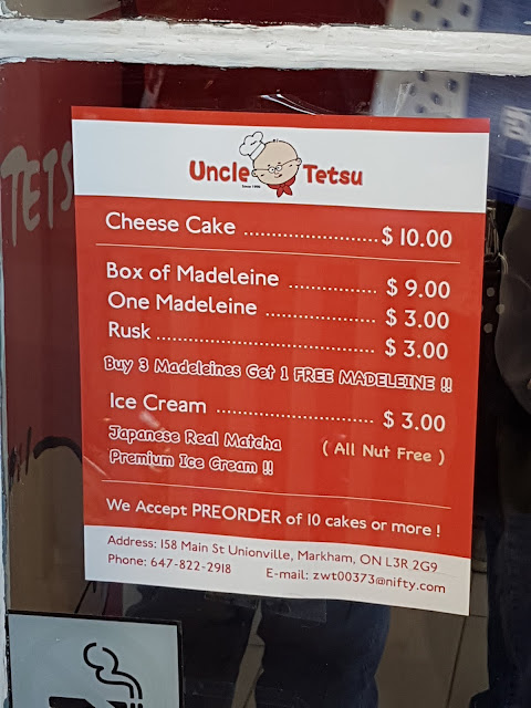Takeout @ Uncle Tetsu Unionville - Eating With Gordon