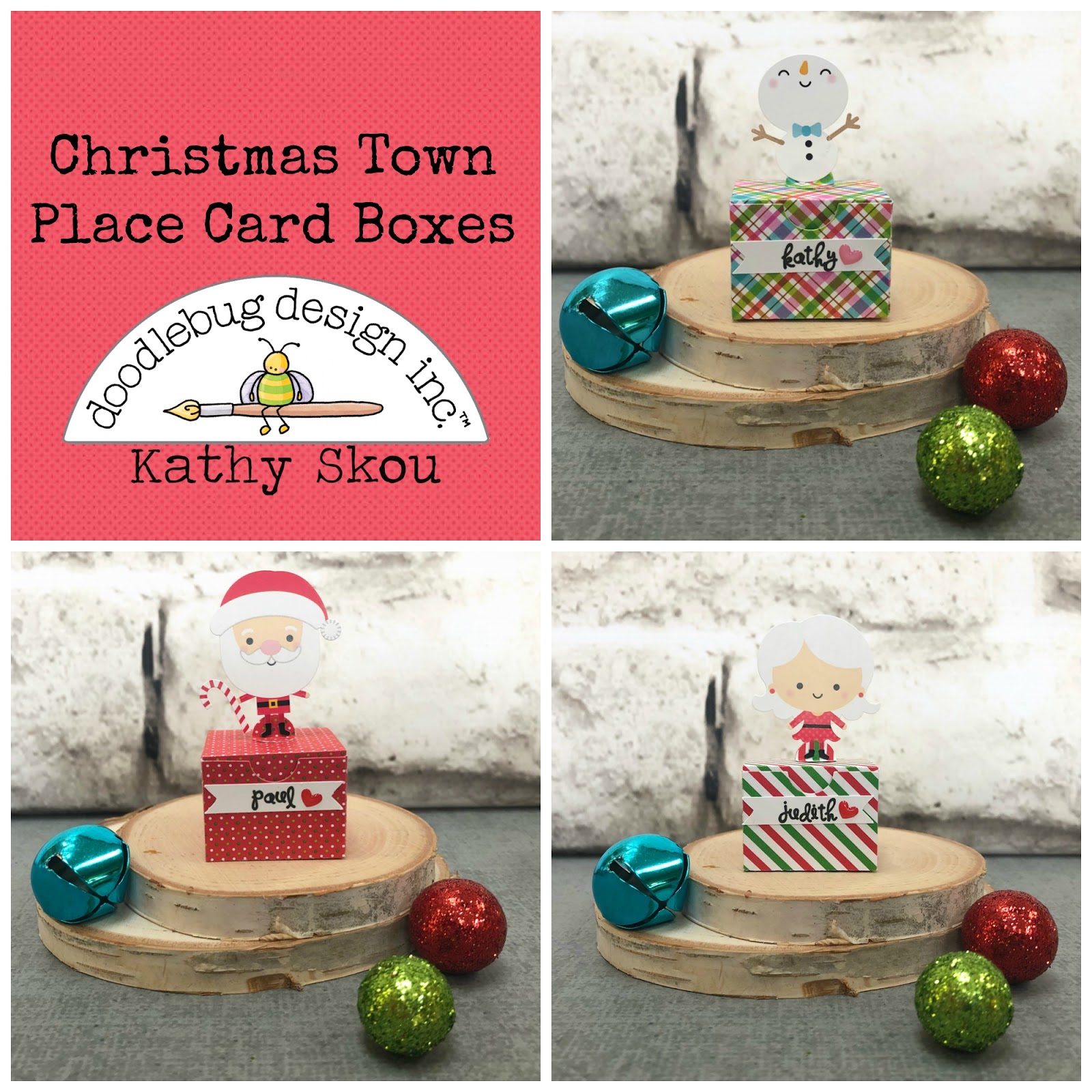 Doodlebug Design Inc Blog: Christmas Town Place Cards | with Kathy