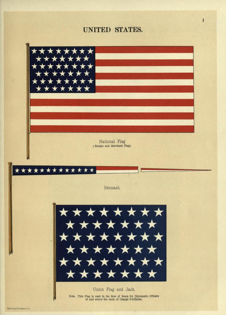 mochi thinking: Flags of maritime nations (1899) （navy Department）US ...