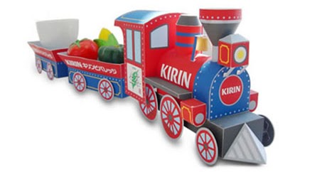 Locomotive Paper Toy | Paperized Crafts