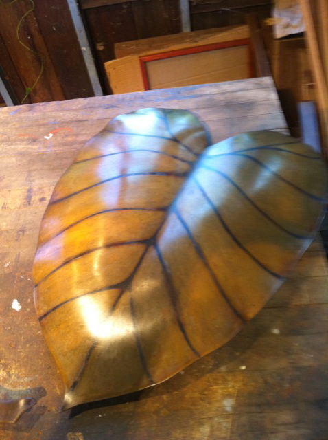 SCOTT NORWOOD FITZEL: copper leaves and ulu patterns