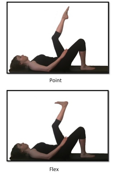 Exercise of the Day: Day 28- Point and Flex Foot While Supine