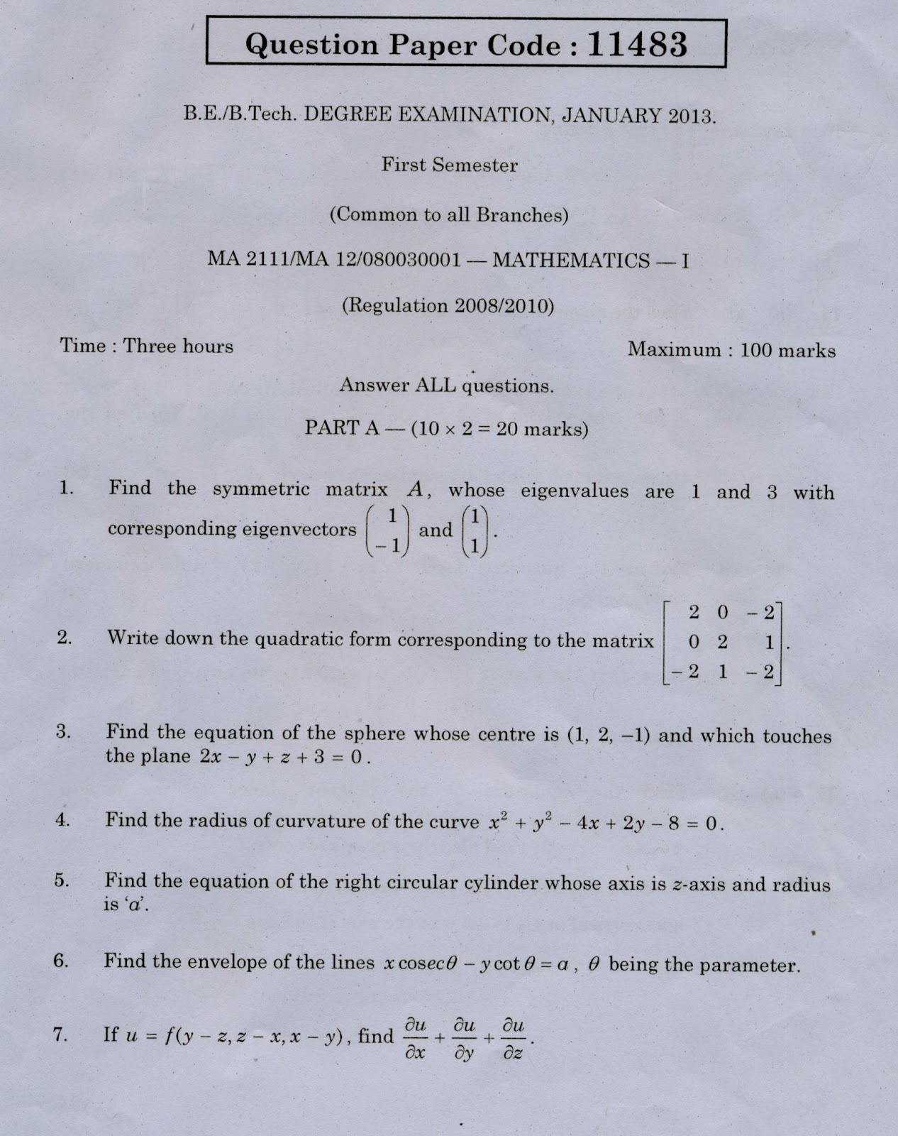 questionbank2u: All Dept Question papers