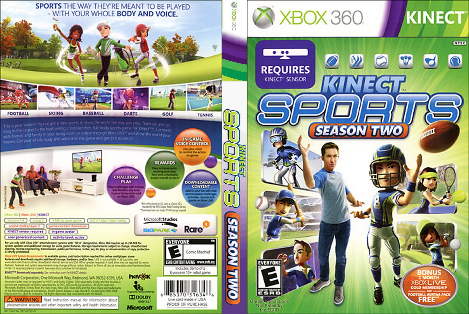 Capa Kinect - Sports Season Two:Covers Filmes