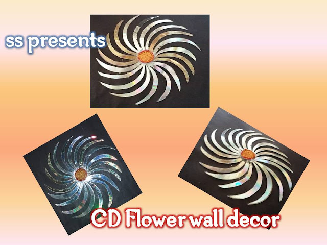 CD Flower Wall Décor | SSARTSCRAFTS