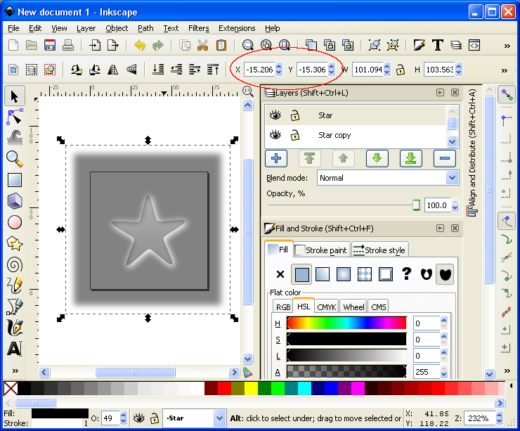 How to make an Android menu icon using Inkscape