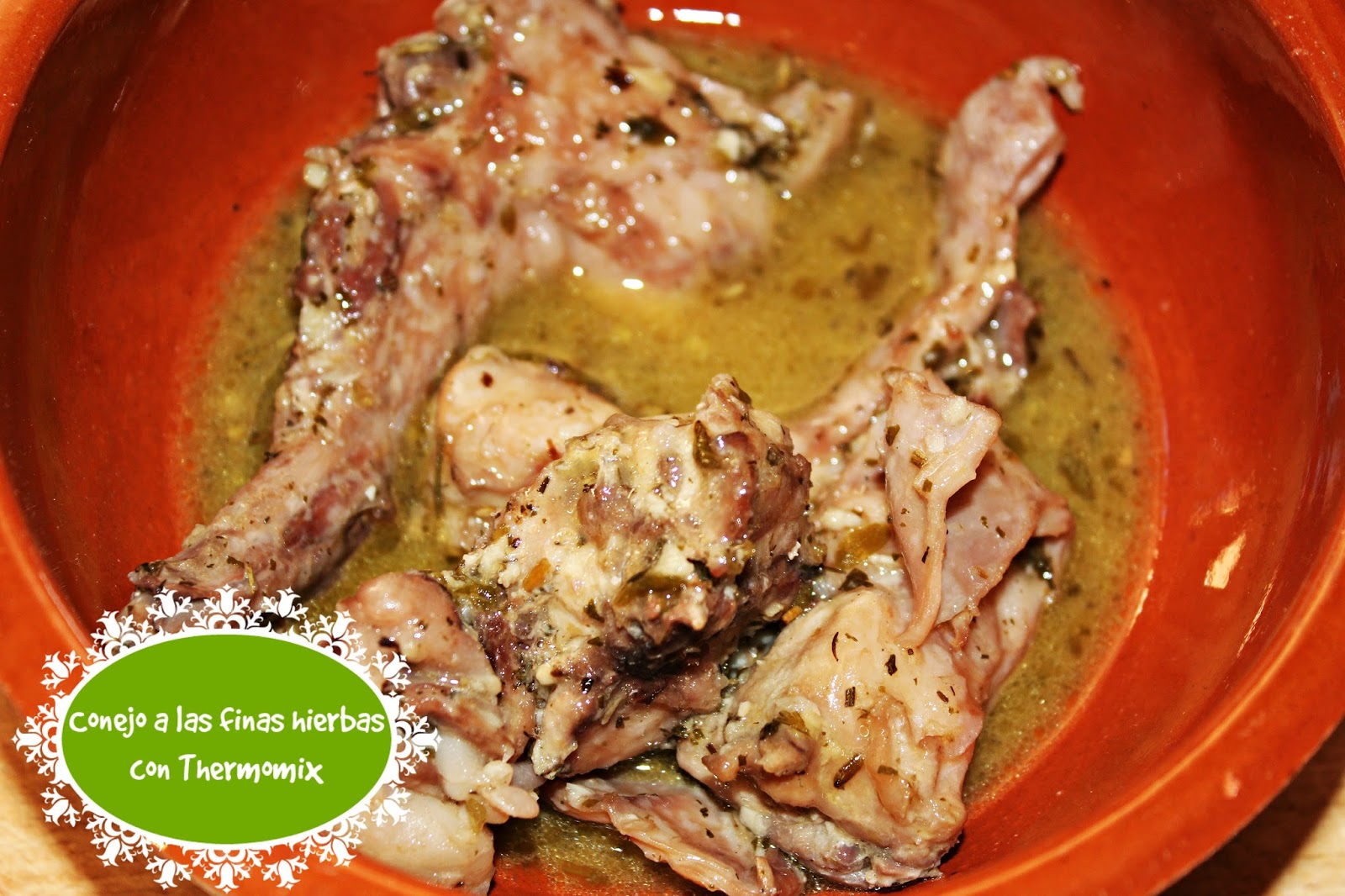CONEJO A LAS FINAS HIERBAS CON THERMOMIX