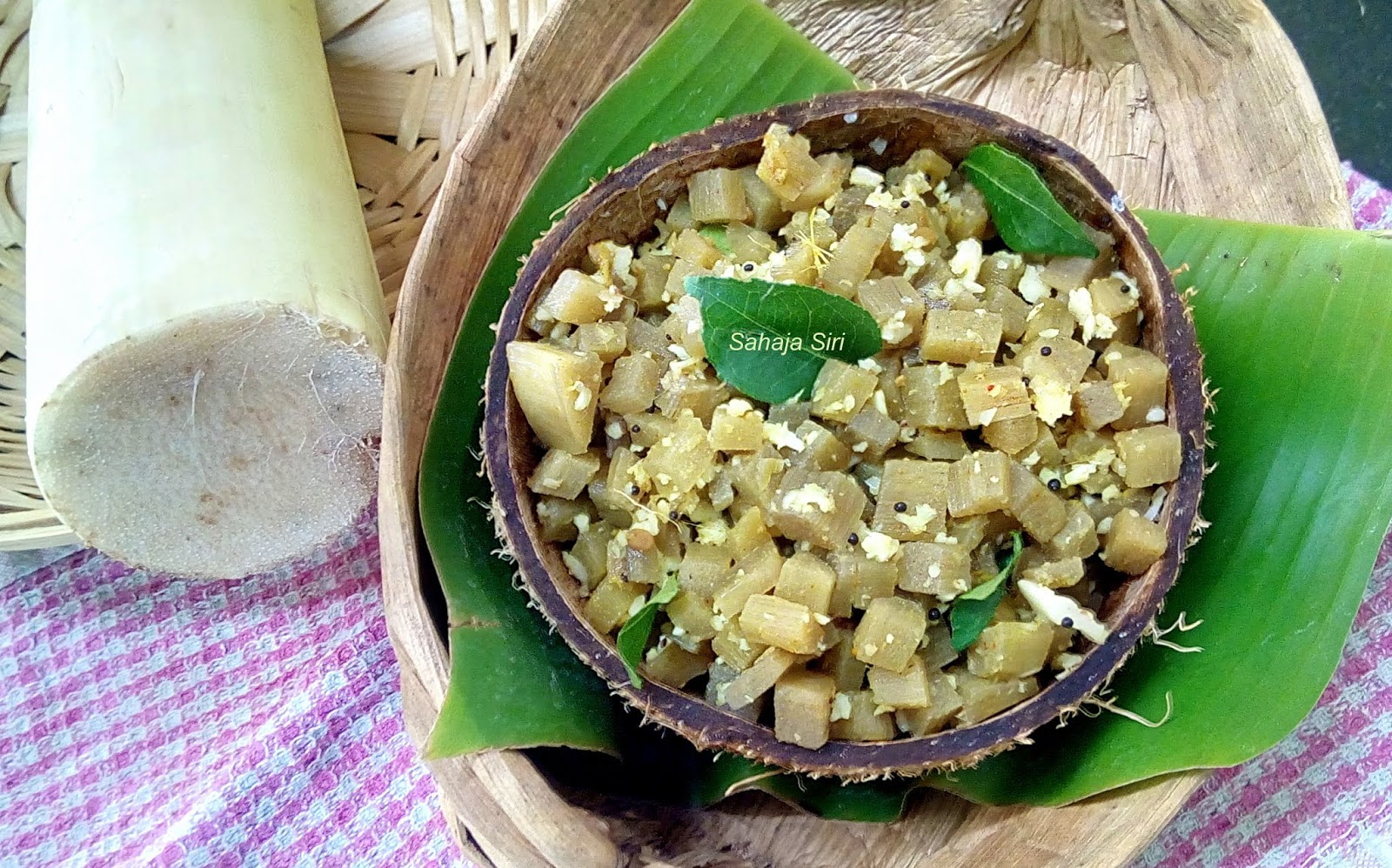 Plantain Stem Stir fry/ Banana stem/ Baale dindu Palya