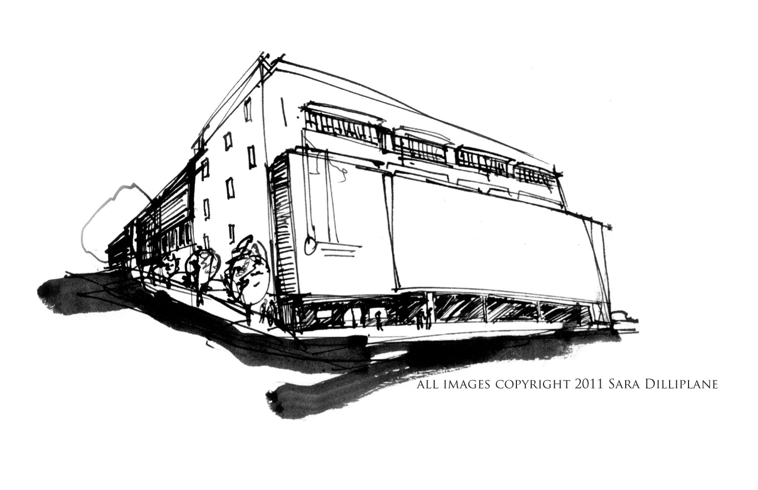 The 1104 Studio: Bus Depot Drawing