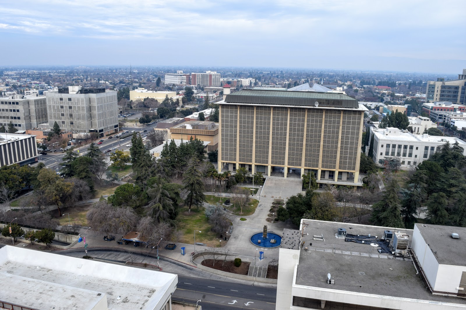 An overhead look at downtown Fresno before high speed rail changes ...