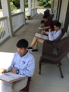 highschoolart: Outside Observational Drawing High School Art