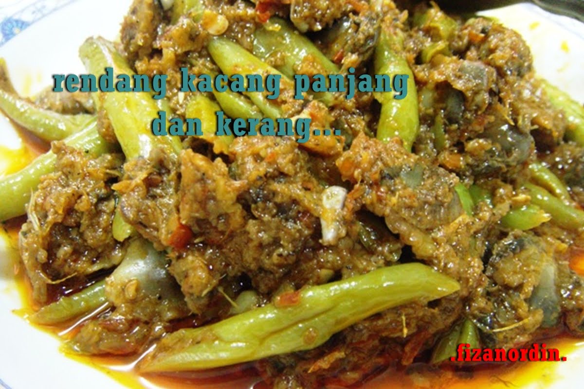 Fiza Nordin: Iftar 8 - Rendang Kacang Panjang dan Kerang