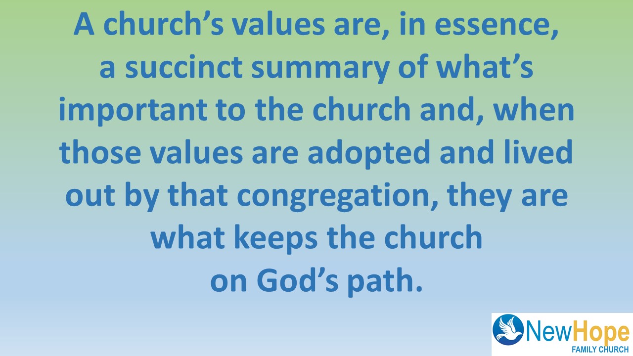 AMEN Corner: Our Church Values