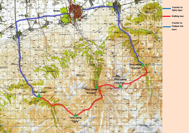 Bulak Say Horseback and Trekking: Trekking 5-6 days – “3 Valleys Tour ...