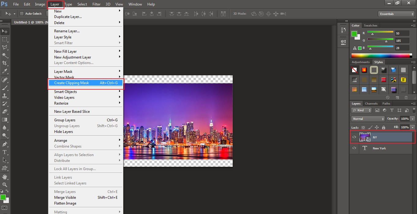 Well-being: How to Put an Image inside Text by a Clipping Mask in Photoshop