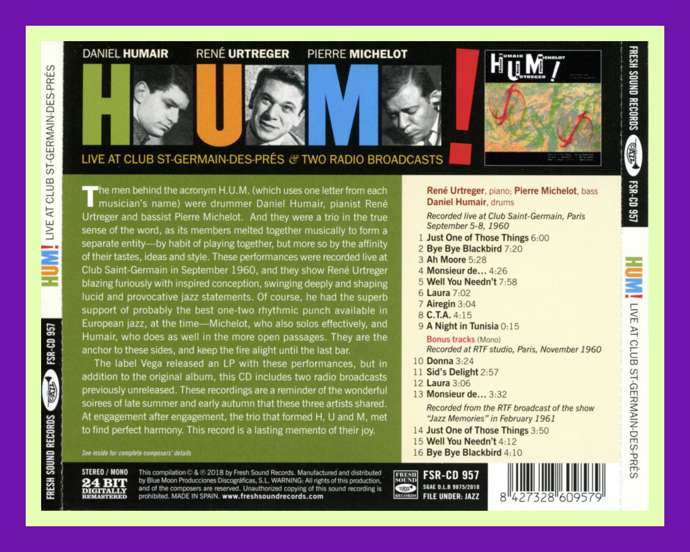 JazzProfiles: H.U.M.: Humair, Urtreger, Michelot