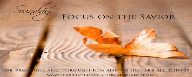 Through A Photographer's Eyes: Sunday: Focus on the Savior (with Rachel ...