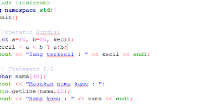 Penjelasan dan Penulisan Operator Kondisi (Ternary) dan Statement Input ...