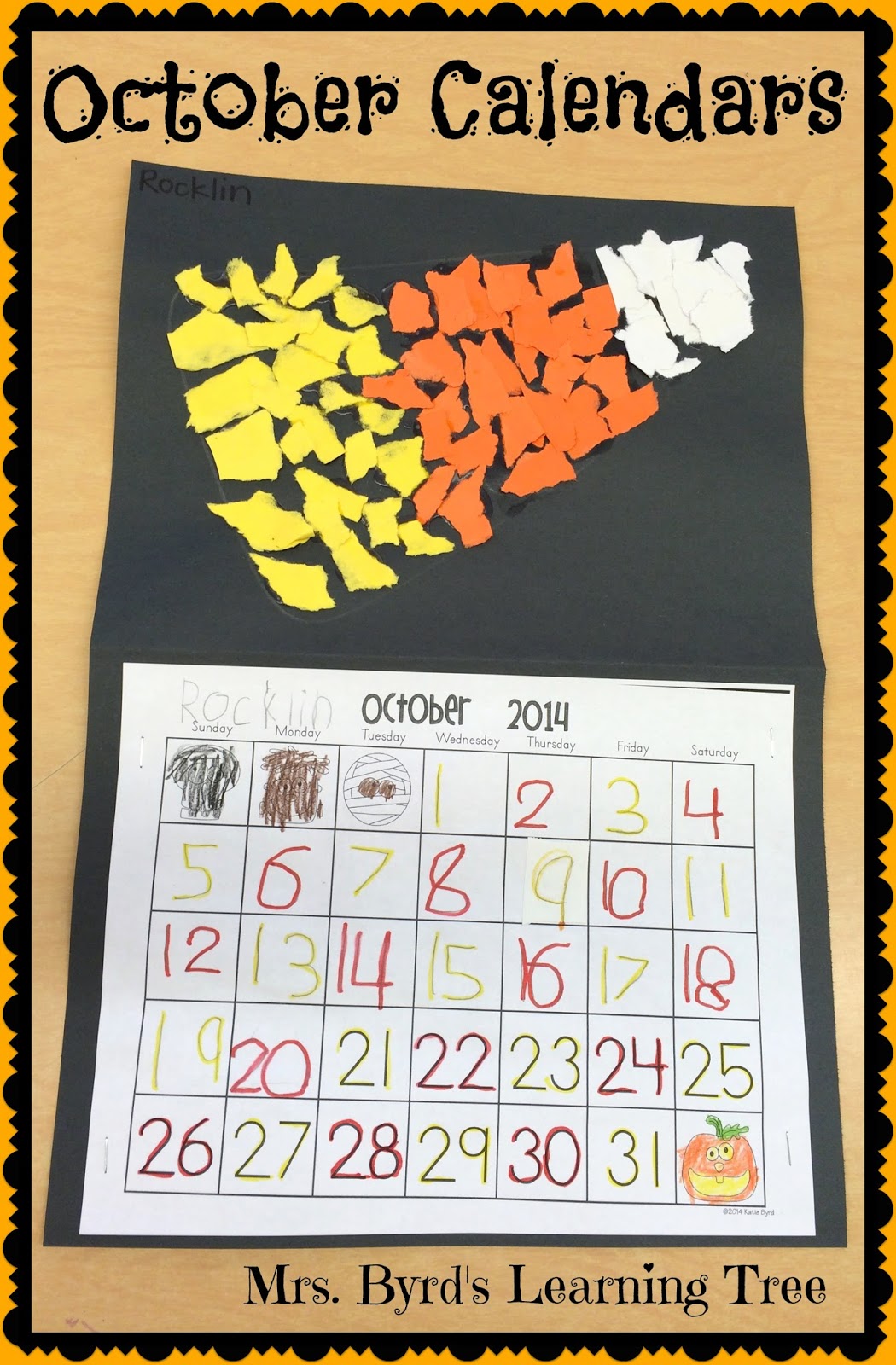Mrs. Byrd's Learning Tree: Candy Corn Calendars!
