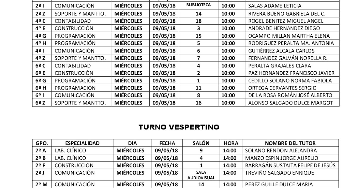 CETis 43 : HORARIOS PARA LA ENTREGA DE BOLETAS