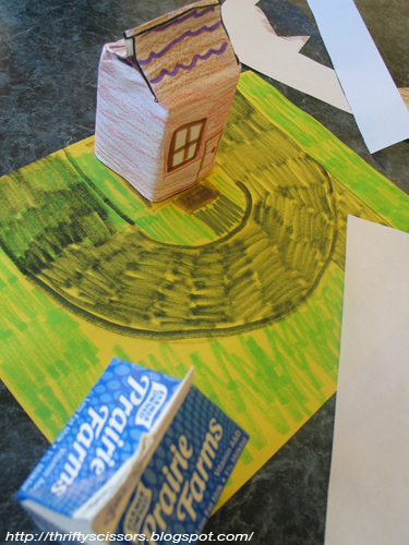 Craft Little Houses from Milk Cartons | Thrifty Scissors