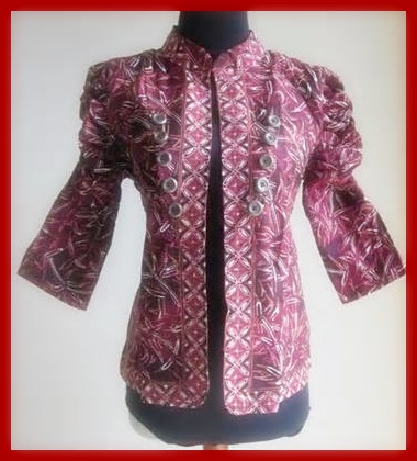 Enam update model blazer batik wanita modern