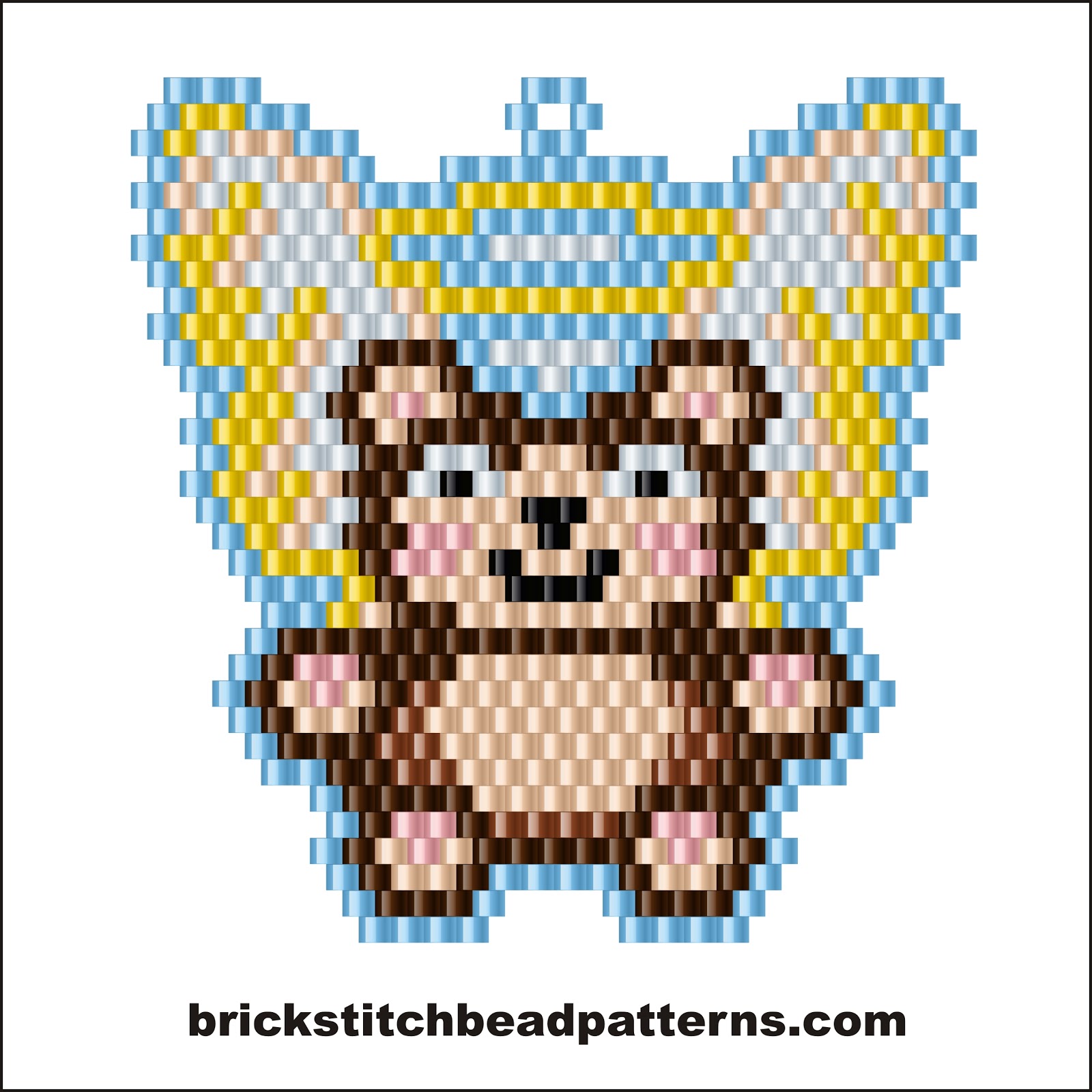 Brick Stitch Bead Patterns Journal: Angel Christmas Teddy Bear Free ...
