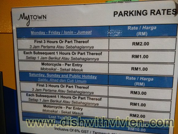Parking Rate in Kuala Lumpur