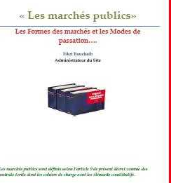 Les Marchés Publics au Maroc