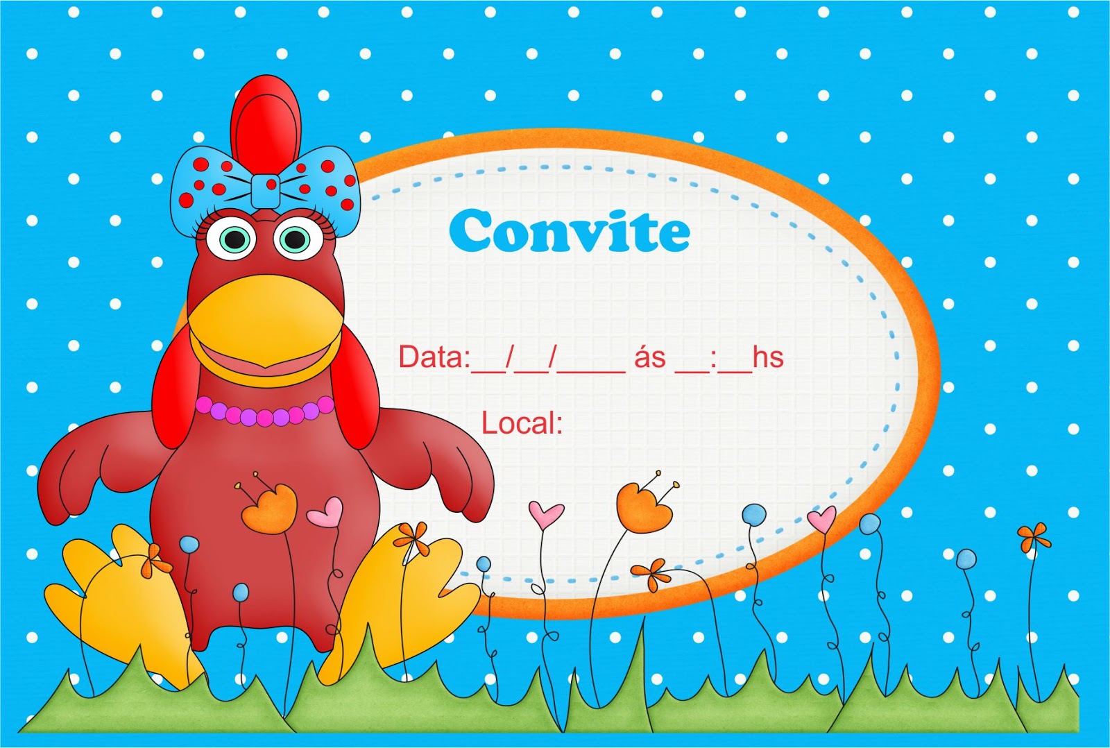 CONVITES DE ANIVERSÁRIO INFANTIL PARA IMPRIMIR