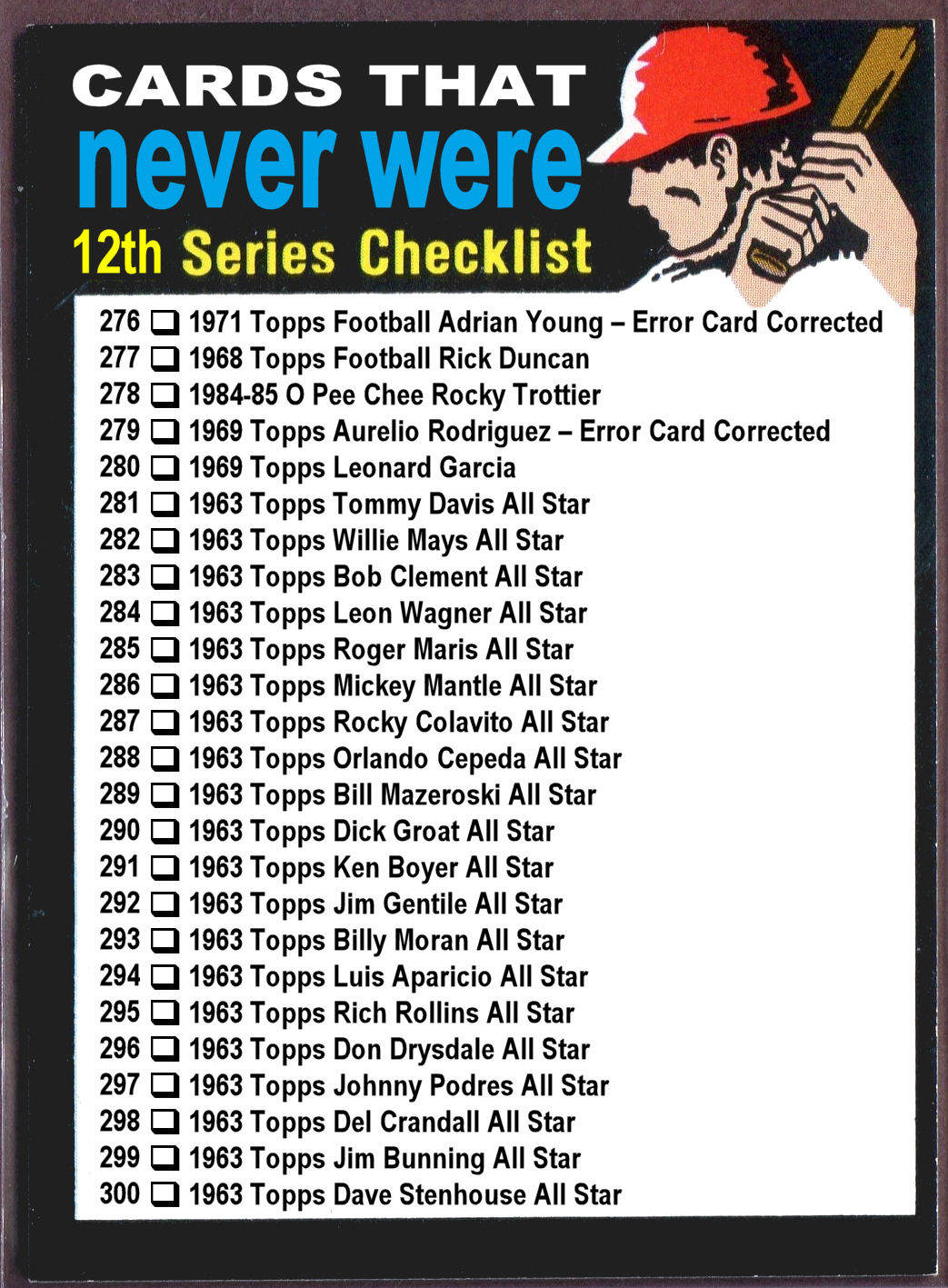 Cards That Never Were: March 2013