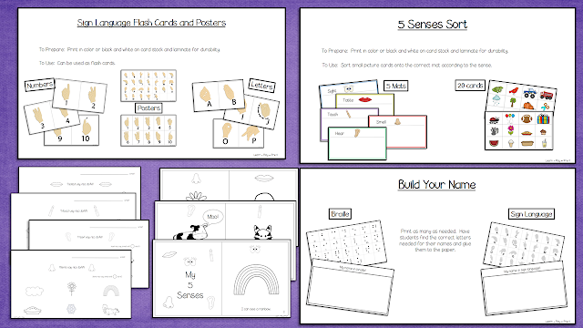 Learn + Play = Pre K: This Week in Pre K.... " My Five Senses"