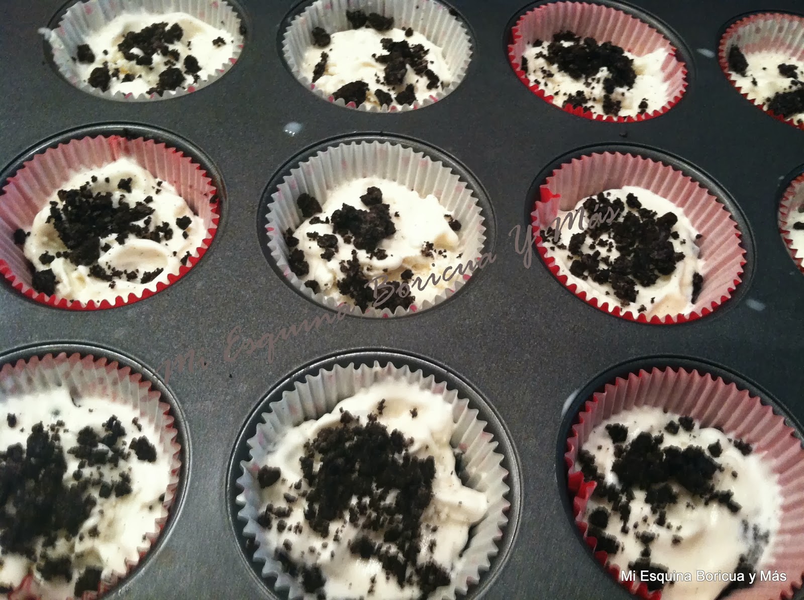 Mi Esquina Boricua y Más: Cupcakes de mantecado y galletas Oreo