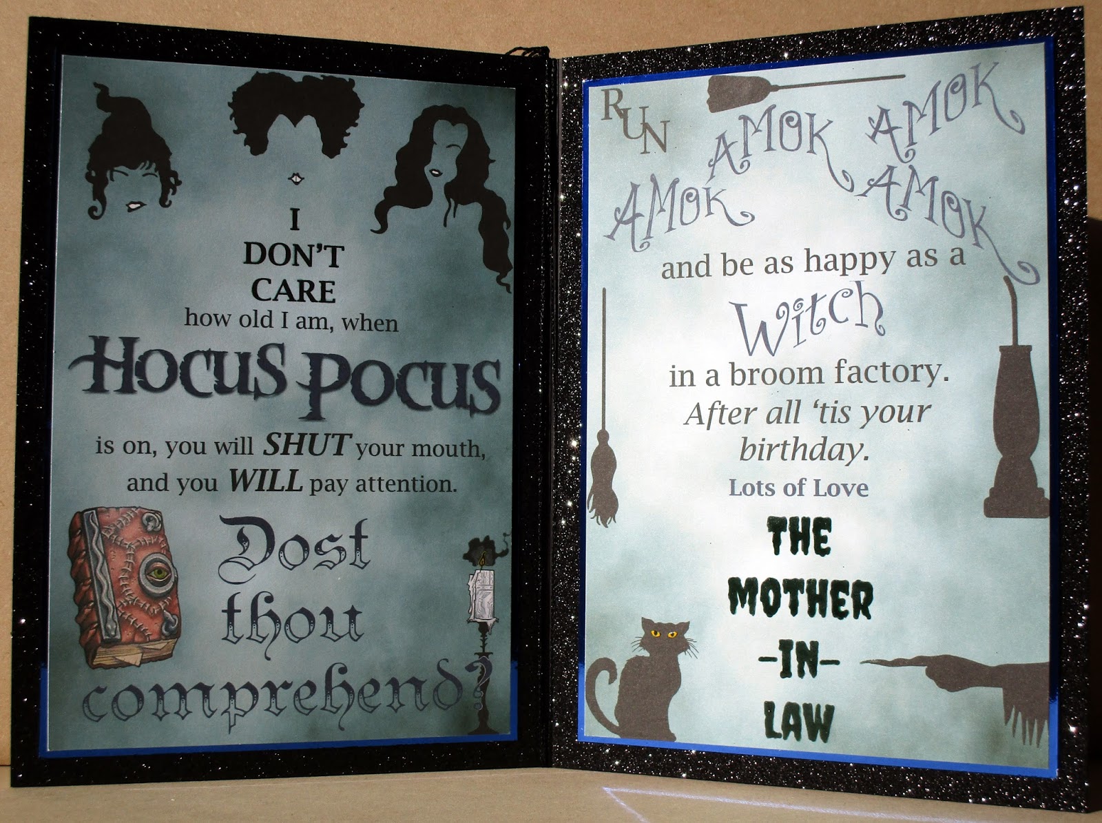 Whitch Craft: Hocus Pocus Birthday Card