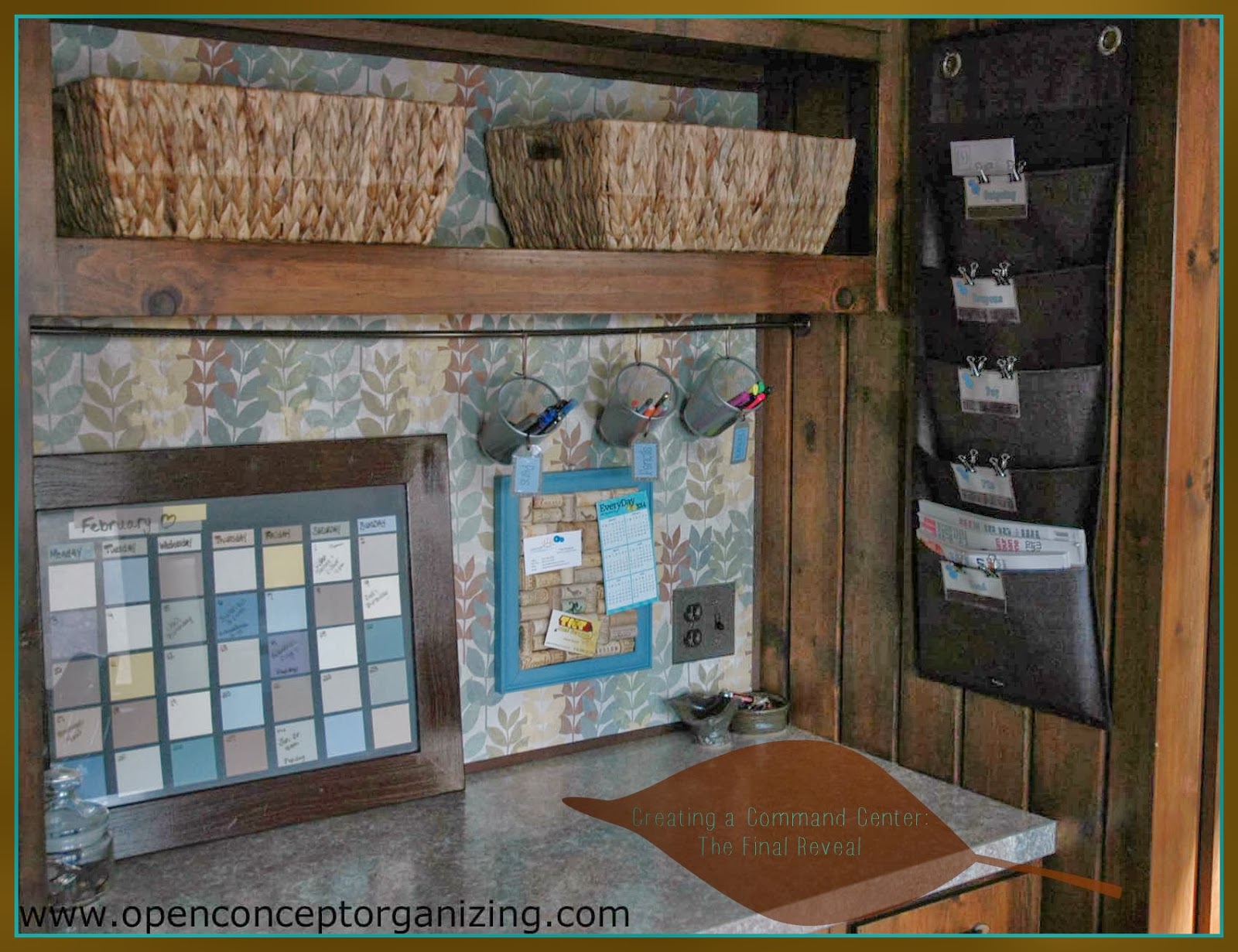 Open Concept Organizing: Creating a Command Center: The Final Reveal