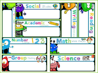 Dream Big Kinders: Monster Classroom Decor - Daily Schedule Cards