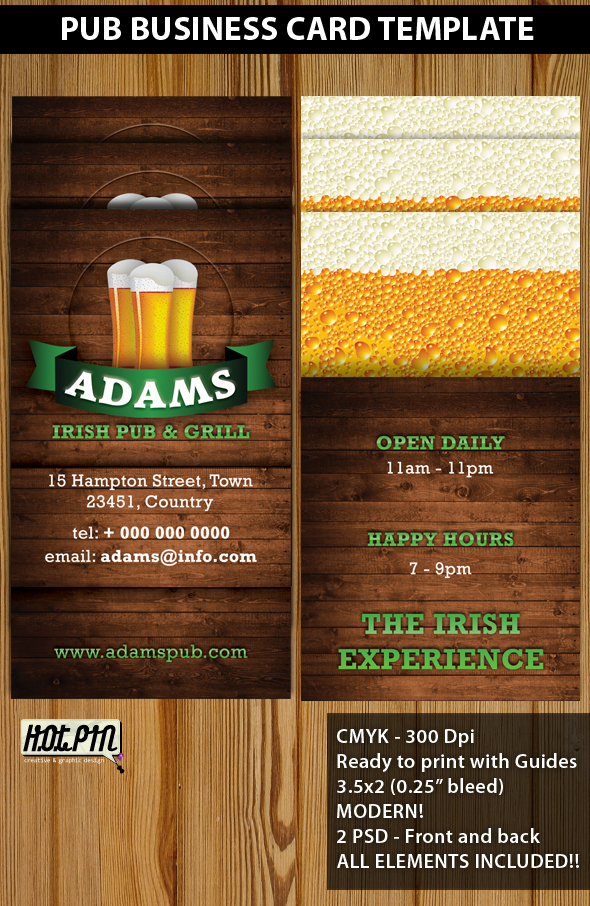 Pub Business Card Template