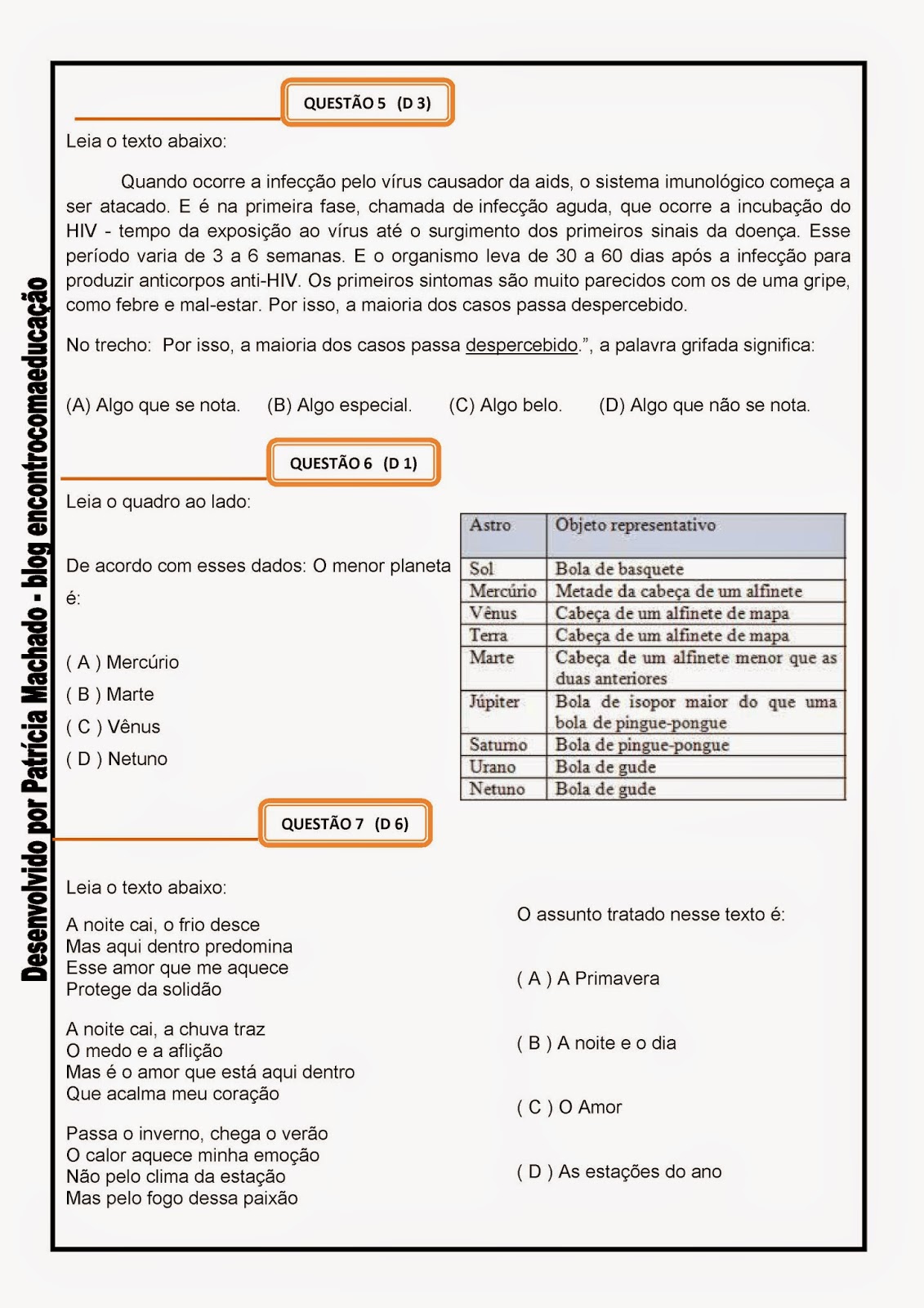 Adonis Simulado 5 Ano - RETOEDU