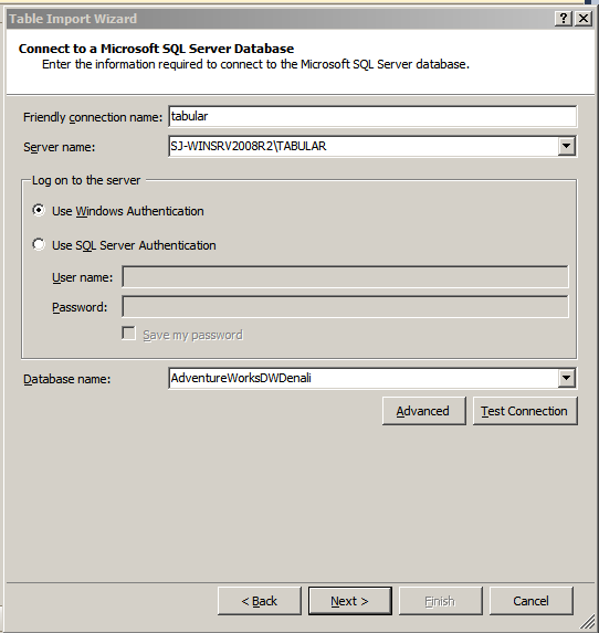 SQLServerBrains: Getting started with SSAS 2012 Tabular Project