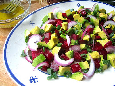 Beet & Avocado Salad w/ Mustard Dressing