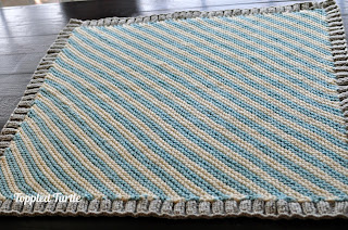 Toppled Turtle: Bias Striped Knit Baby Blanket - Free Pattern