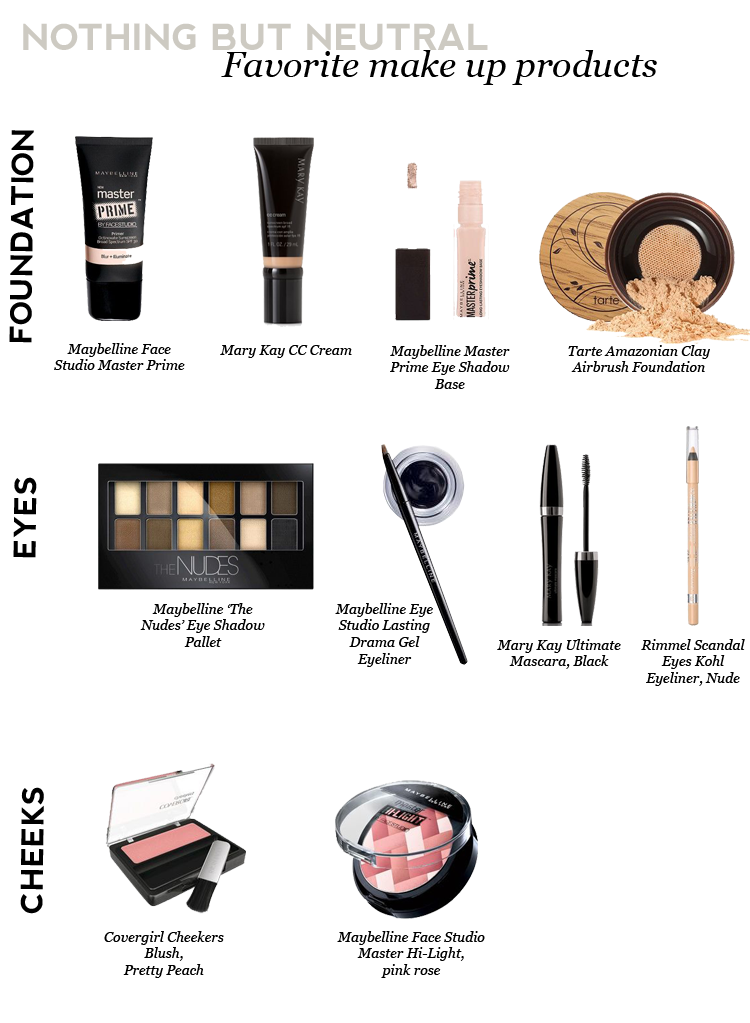 Nothing But Neutral: Favorite makeup products