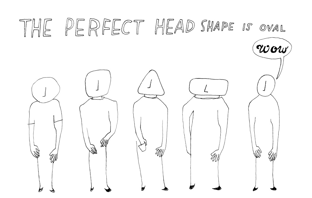 The perfect head shape. | Drawing people, Head shapes, Shapes
